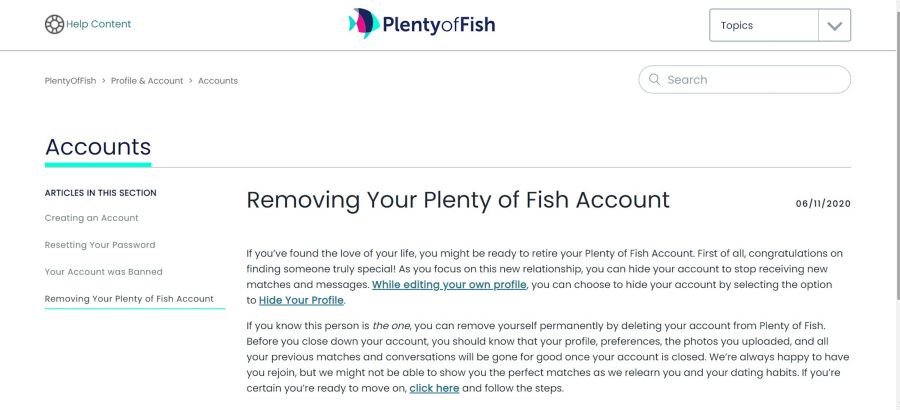How to delete your Plenty of Fish profile? - DatingScout